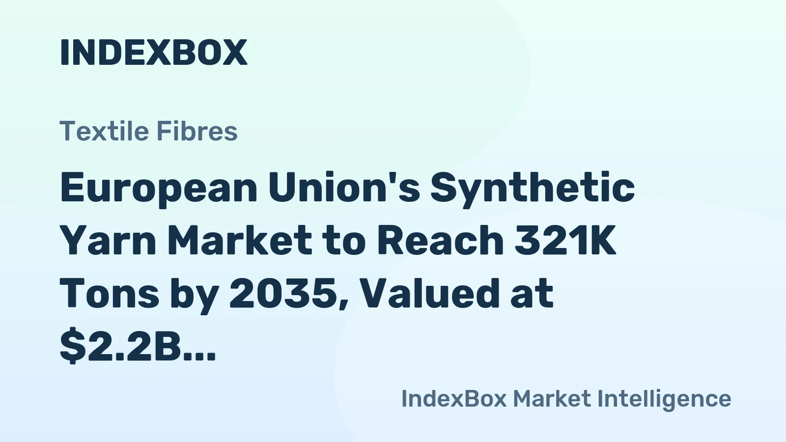 European Union's Synthetic Yarn Market to Reach 321K Tons by 2035, Valued at $2.2B