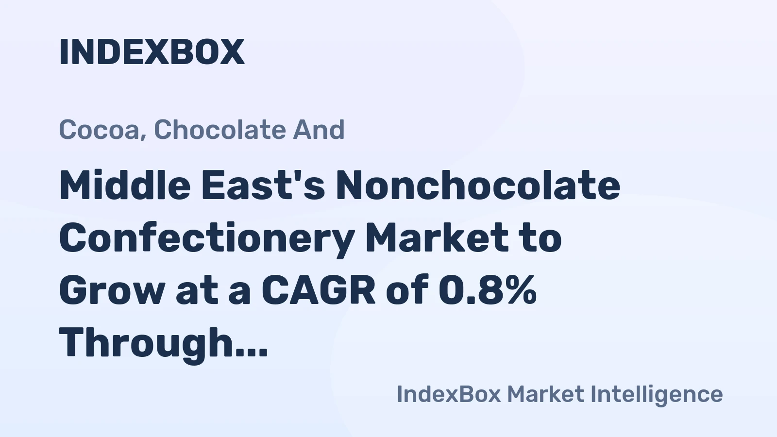 Middle East's Nonchocolate Confectionery Market to Grow at a CAGR of 0.8% Through 2035