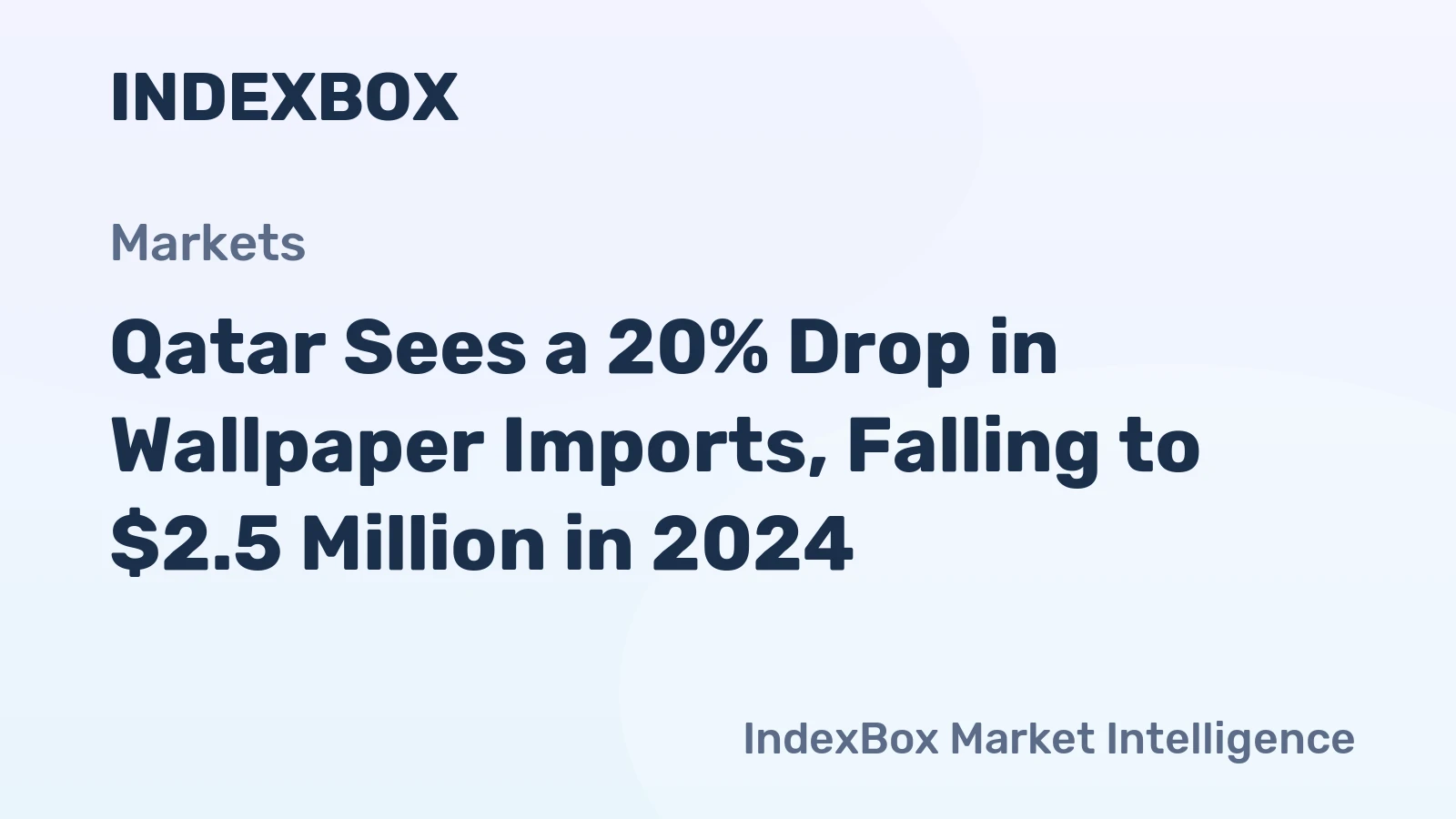 Qatar Sees a 20% Drop in Wallpaper Imports, Falling to $2.5 Million in 2024