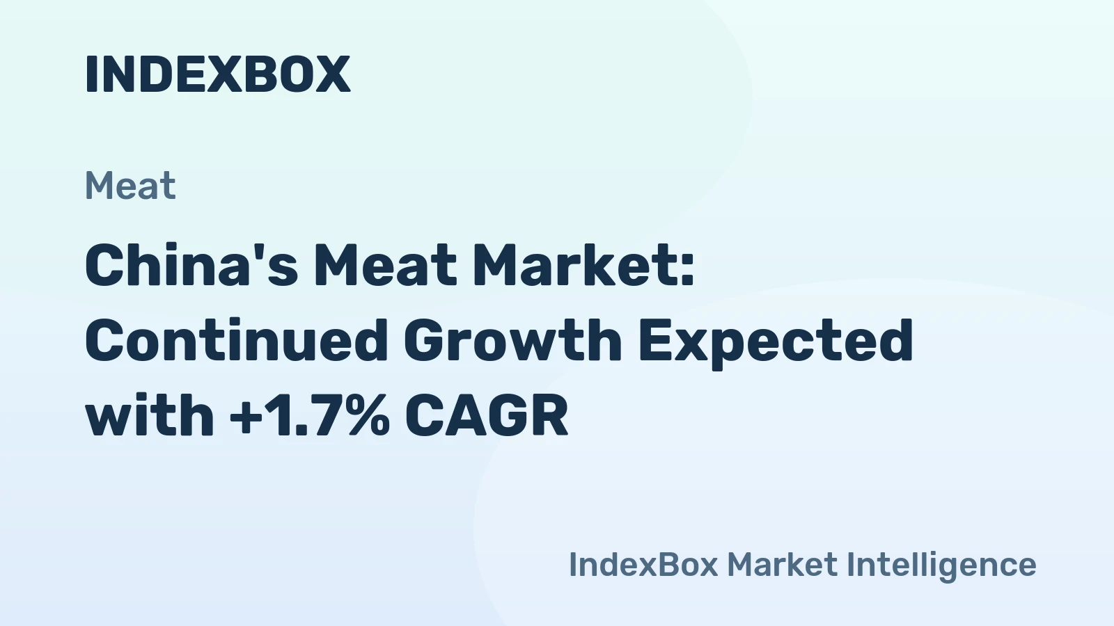 China's Meat Market: Continued Growth Expected with +1.7% CAGR