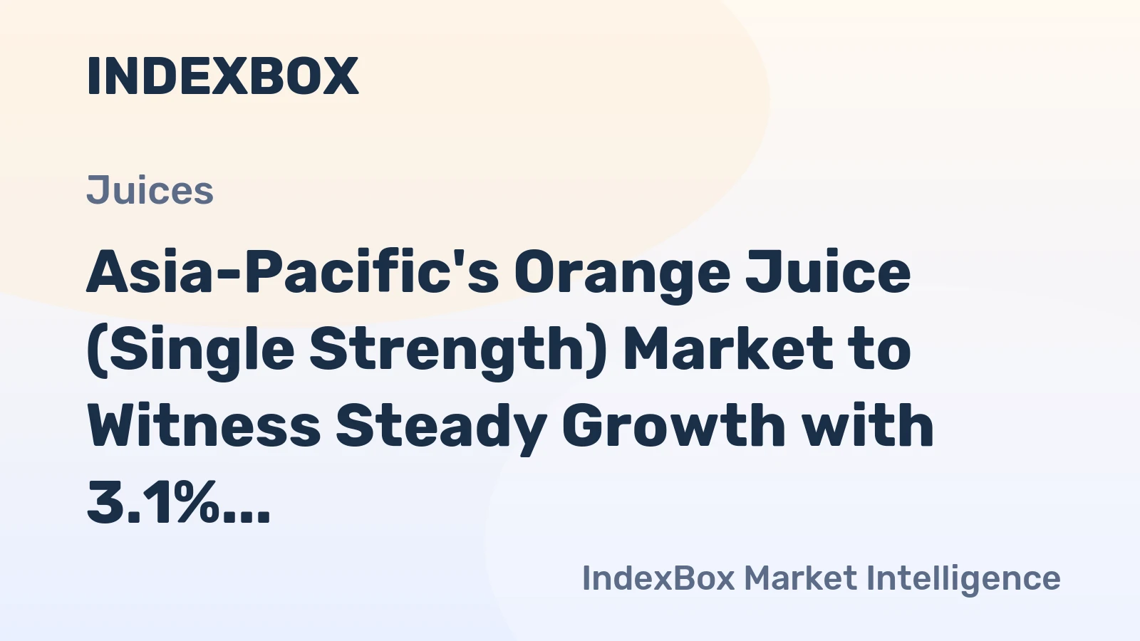 Asia-Pacific's Orange Juice (Single Strength) Market to Witness Steady Growth with 3.1% CAGR Reaching $82M by 2035