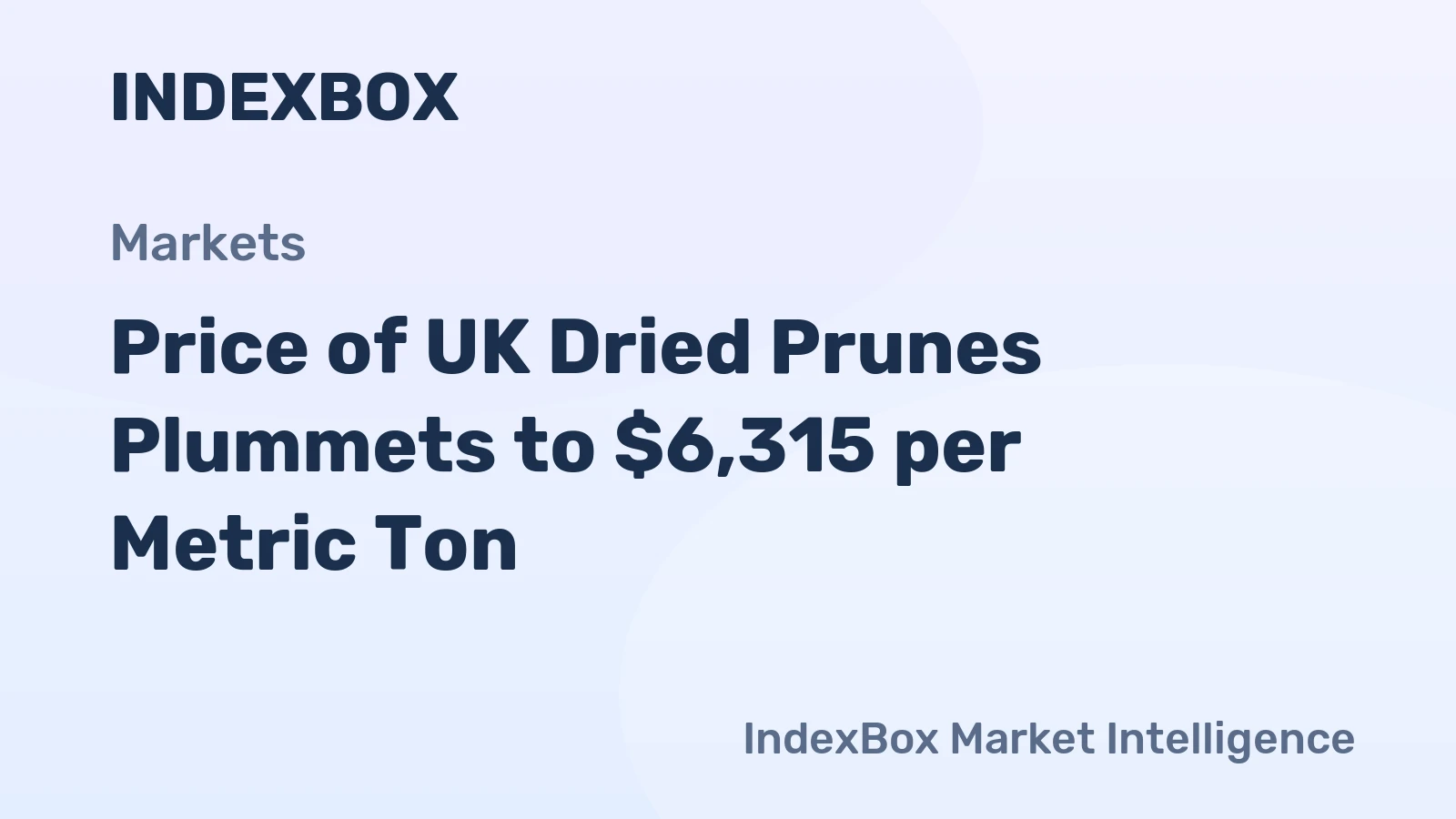 Price of UK Dried Prunes Plummets to $6,315 per Metric Ton