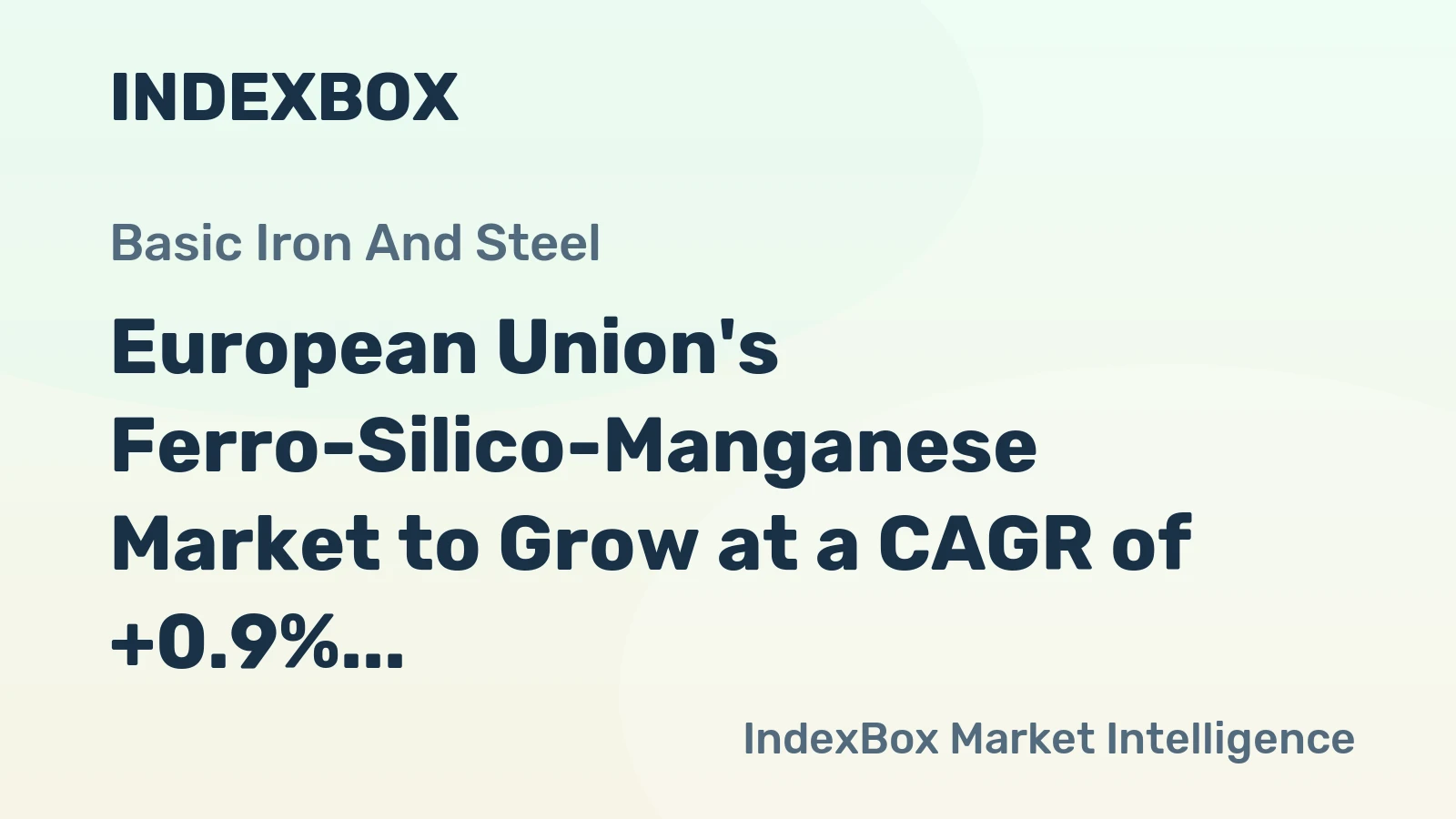 European Union's Ferro-Silico-Manganese Market to Grow at a CAGR of +0.9% to Reach $1.4B by 2035