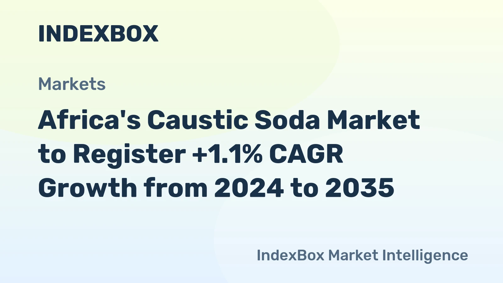 Africa's Caustic Soda Market to Register +1.1% CAGR Growth from 2024 to 2035