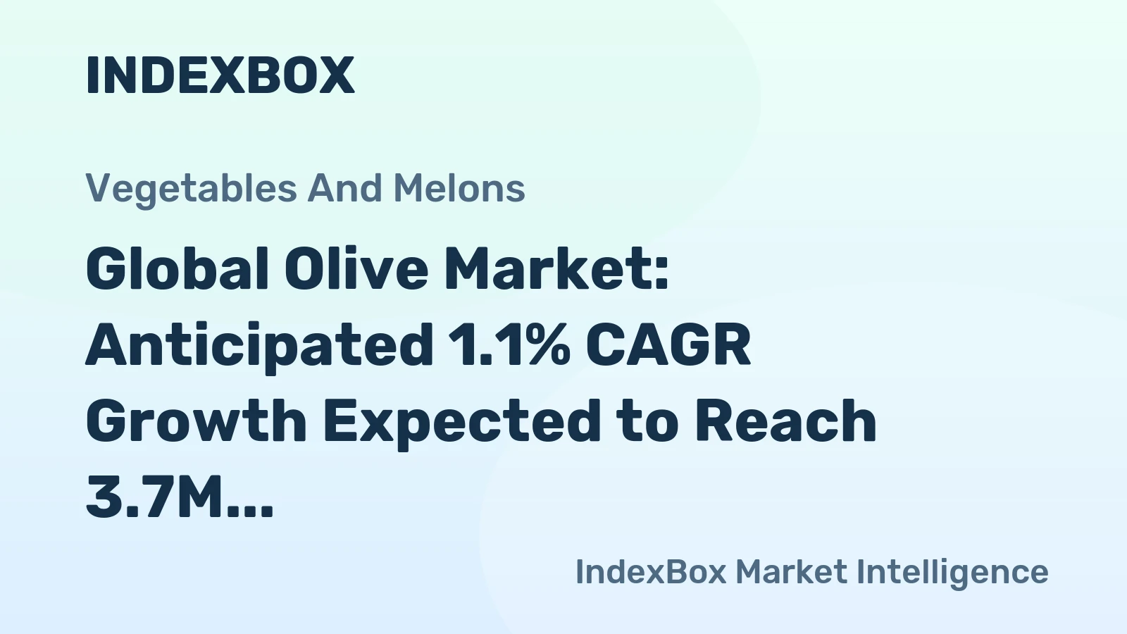 Global Olive Market: Anticipated 1.1% CAGR Growth Expected to Reach 3.7M Tons by 2035