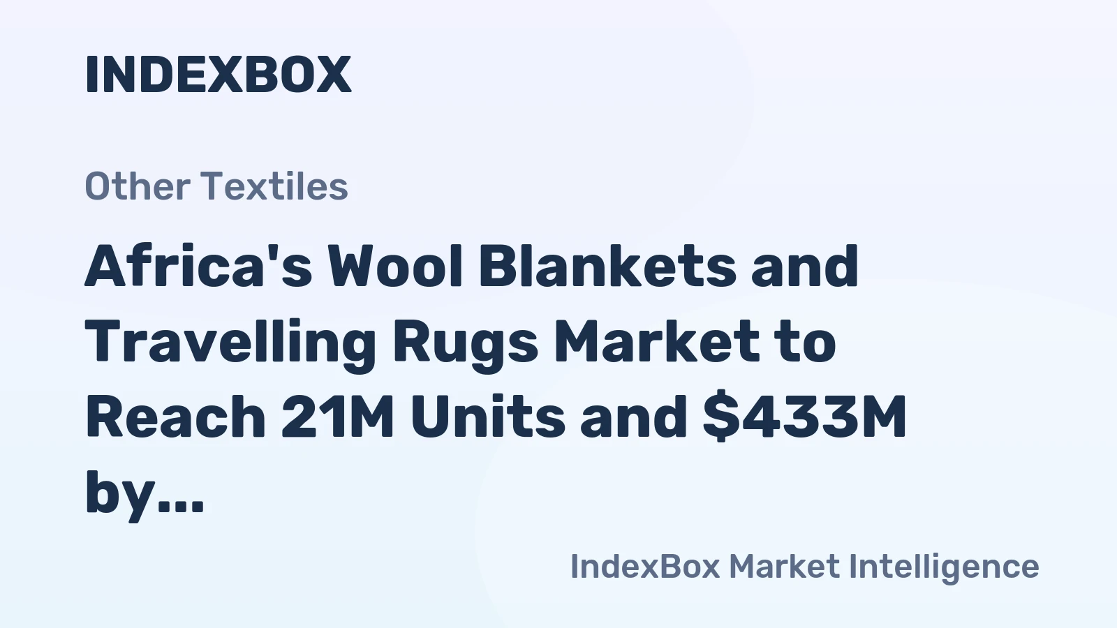 Africa's Wool Blankets and Travelling Rugs Market to Reach 21M Units and $433M by 2035