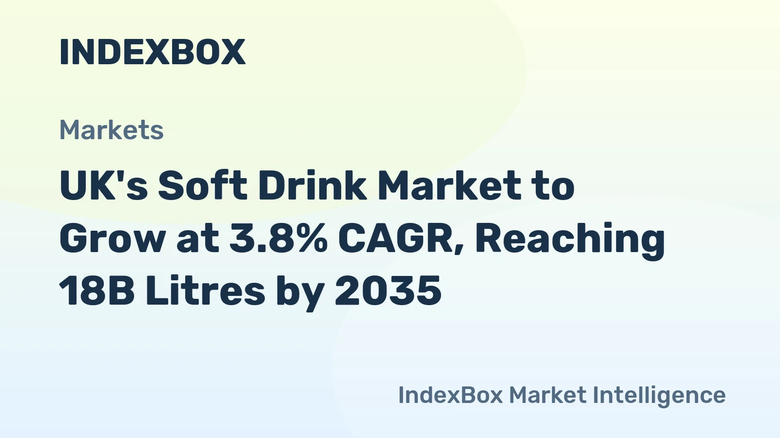 UK's Soft Drink Market to Grow at 3.8% CAGR, Reaching 18B Litres by 2035