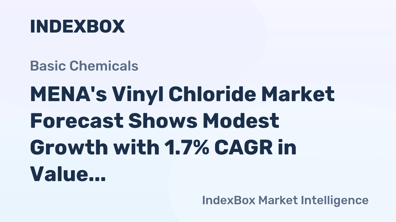 MENA's Vinyl Chloride Market Forecast Shows Modest Growth with 1.7% CAGR in Value Through 2035