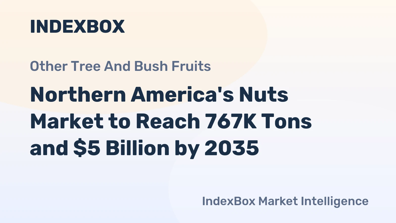 Northern America's Nuts Market to Reach 767K Tons and $5 Billion by 2035