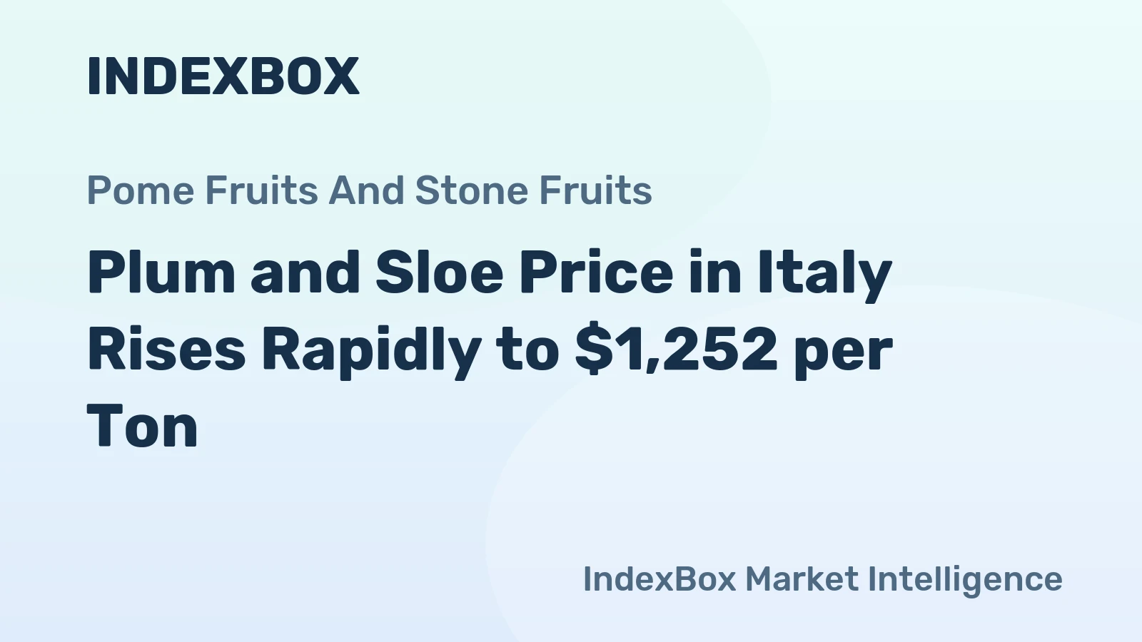 Plum and Sloe Price in Italy Rises Rapidly to $1,252 per Ton