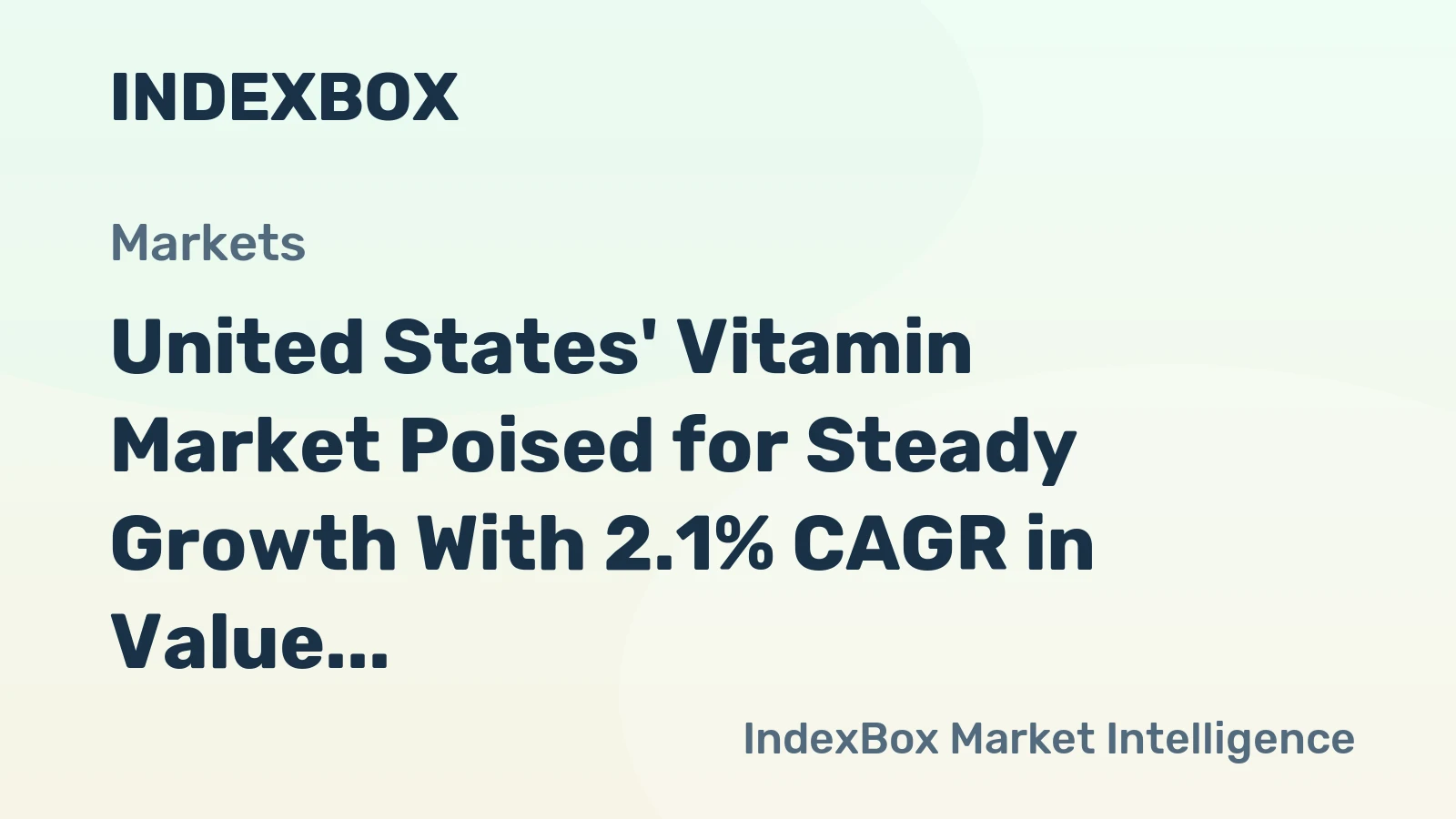 United States' Vitamin Market Poised for Steady Growth With 2.1% CAGR in Value Through 2035