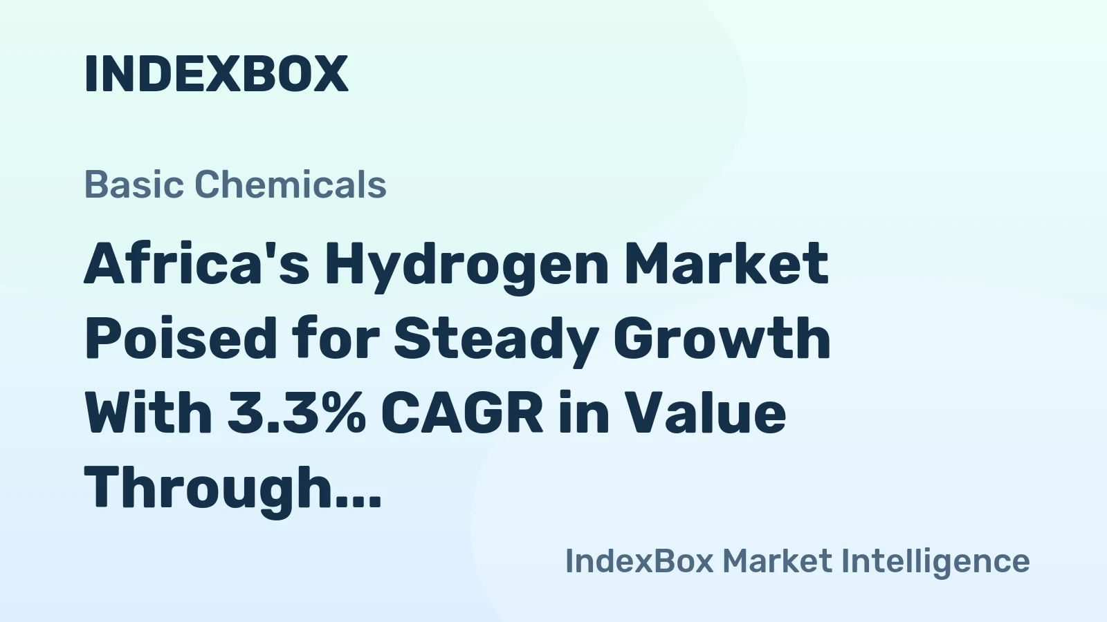 Africa's Hydrogen Market Poised for Steady Growth With 3.3% CAGR in Value Through 2035