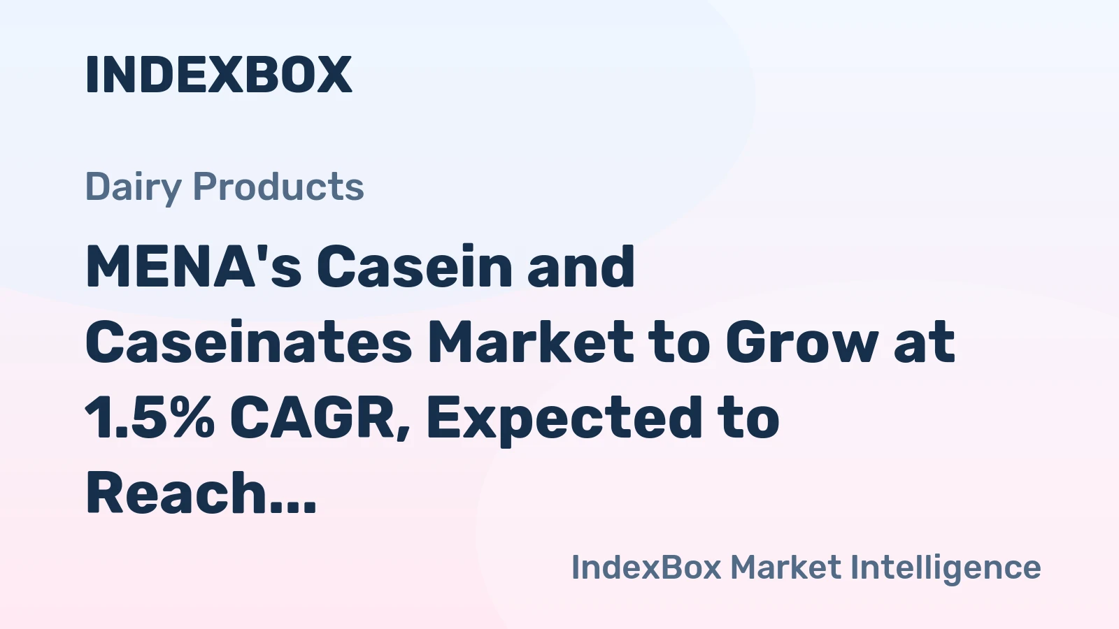 MENA's Casein and Caseinates Market to Grow at 1.5% CAGR, Expected to Reach 97k Tons by 2035