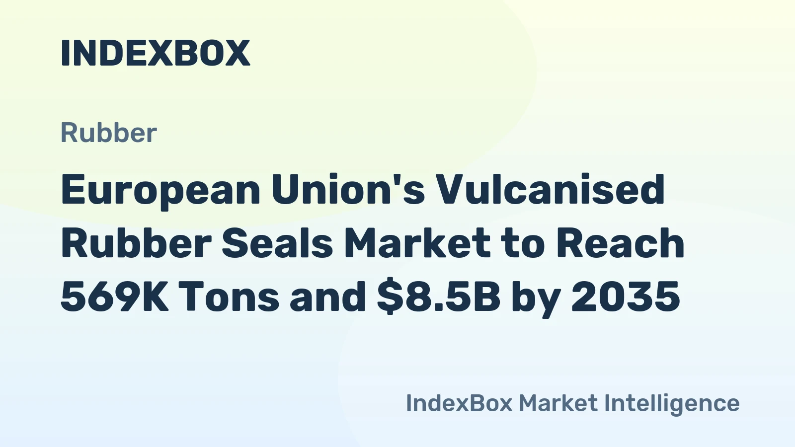 European Union's Vulcanised Rubber Seals Market to Reach 569K Tons and $8.5B by 2035