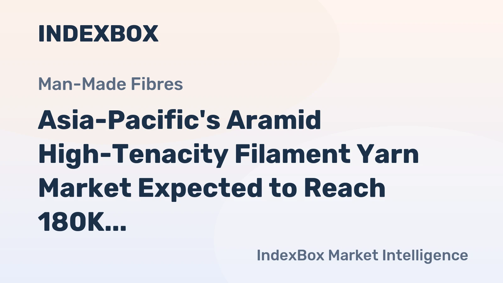 Asia-Pacific's Aramid High-Tenacity Filament Yarn Market Expected to Reach 180K Tons and $3.8B by 2035