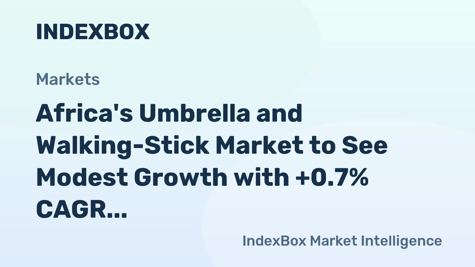 Africa's Umbrella and Walking-Stick Market to See Modest Growth with +0.7% CAGR Over Next Decade