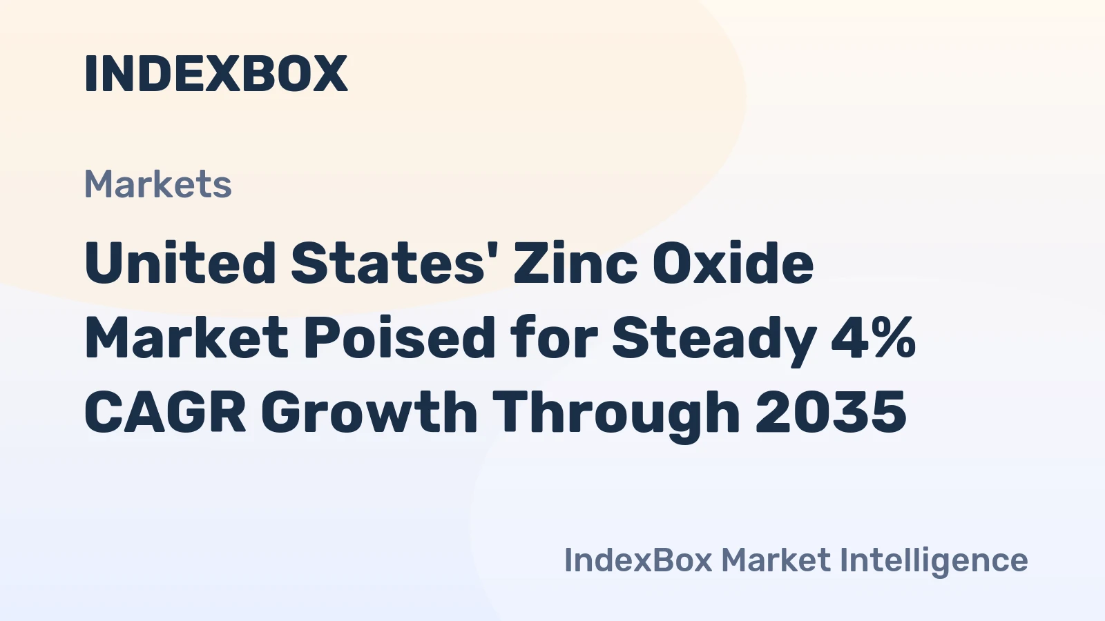 United States' Zinc Oxide Market Poised for Steady 4% CAGR Growth Through 2035