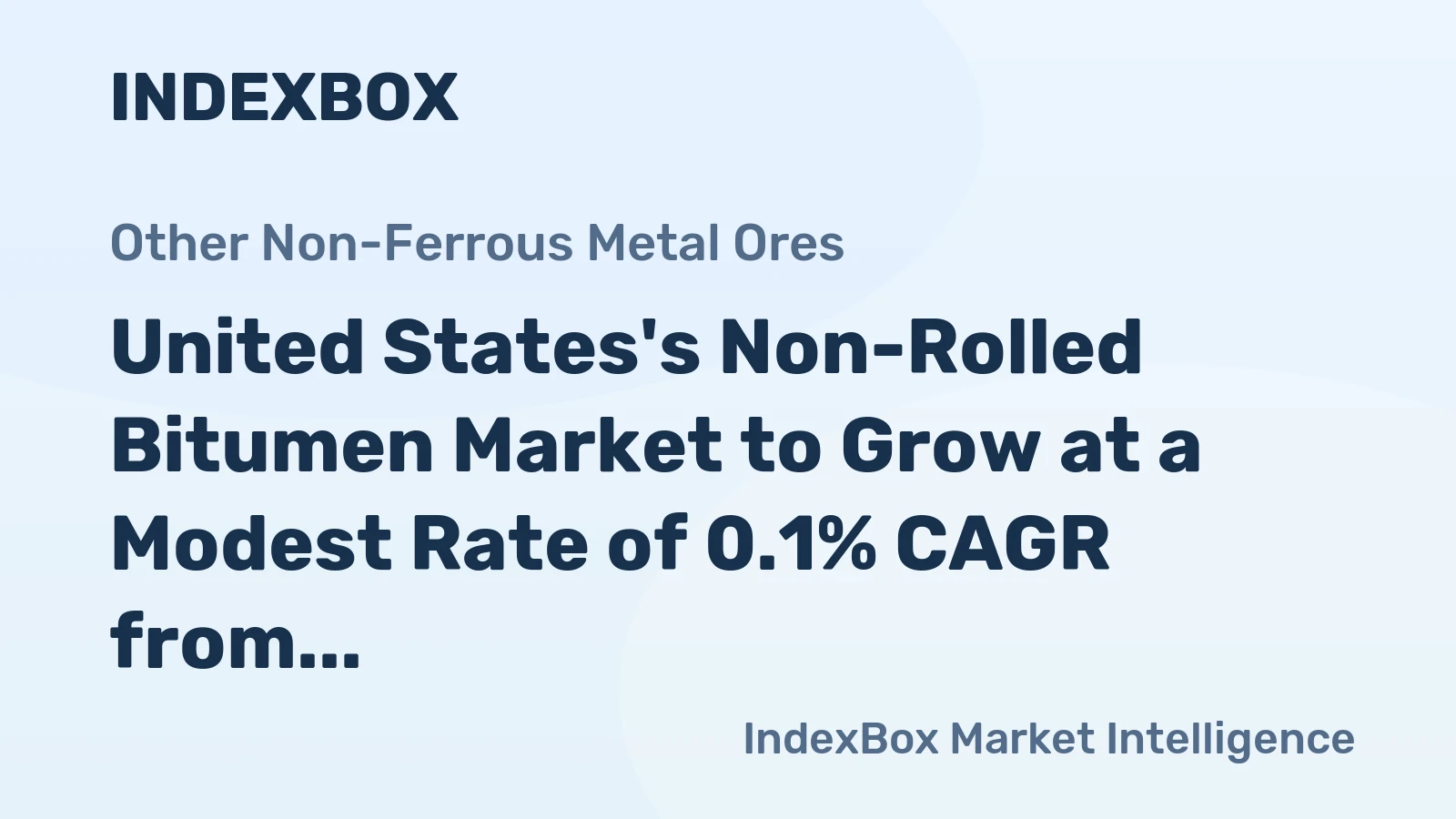 United States's Non-Rolled Bitumen Market to Grow at a Modest Rate of 0.1% CAGR from 2024 to 2035