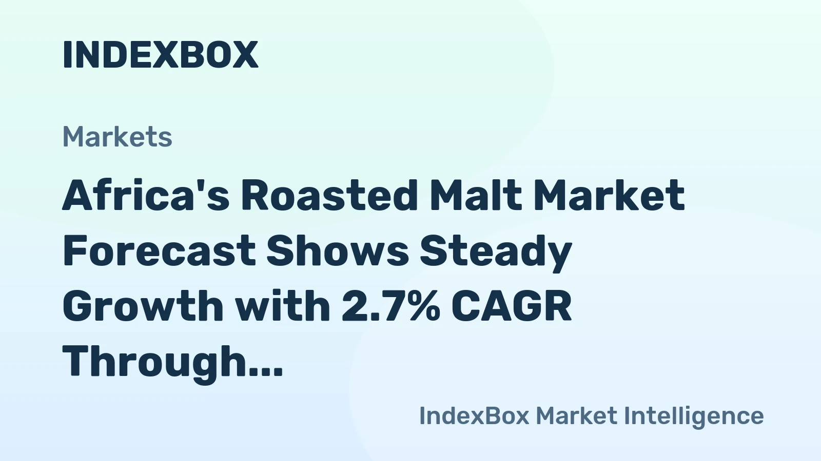 Africa's Roasted Malt Market Forecast Shows Steady Growth with 2.7% CAGR Through 2035