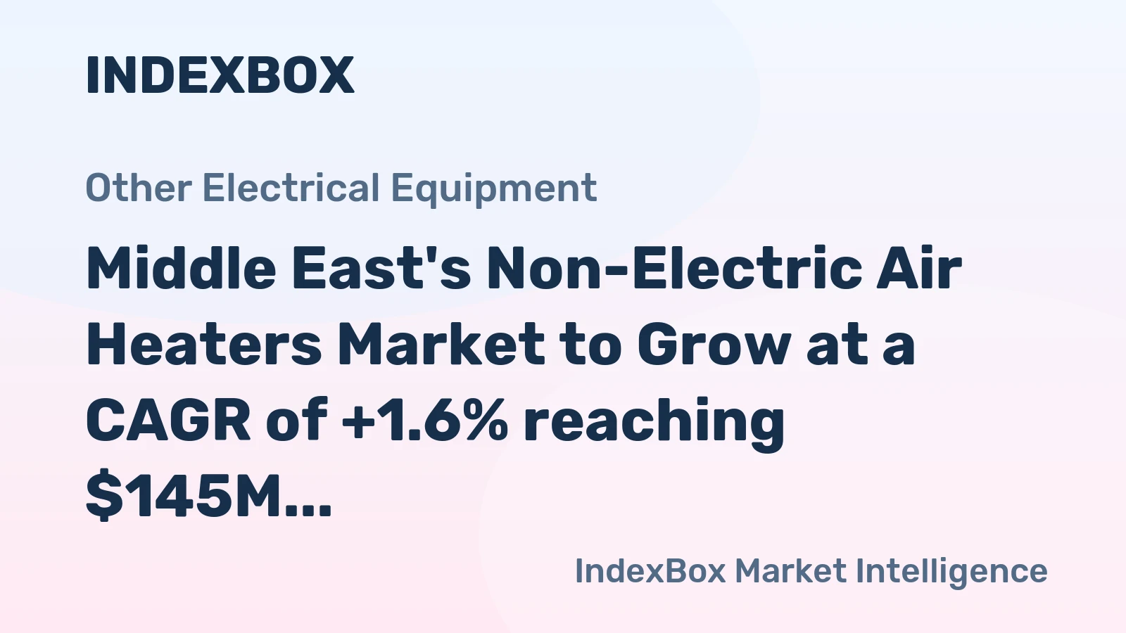Middle East's Non-Electric Air Heaters Market to Grow at a CAGR of +1.6% reaching $145M by 2035