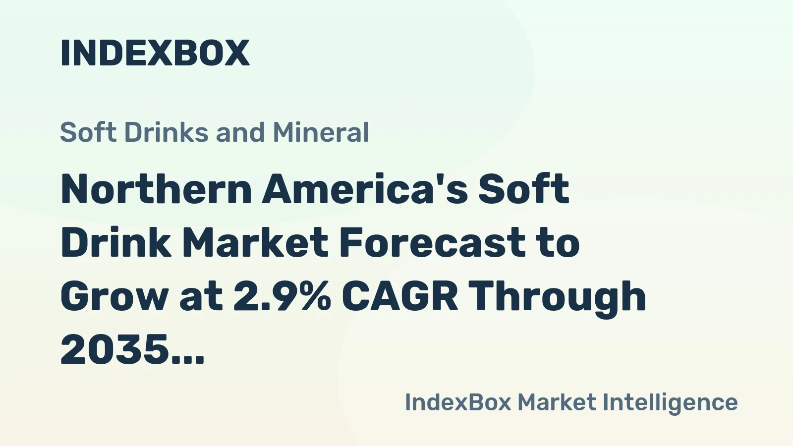 Northern America's Soft Drink Market Forecast to Grow at 2.9% CAGR Through 2035