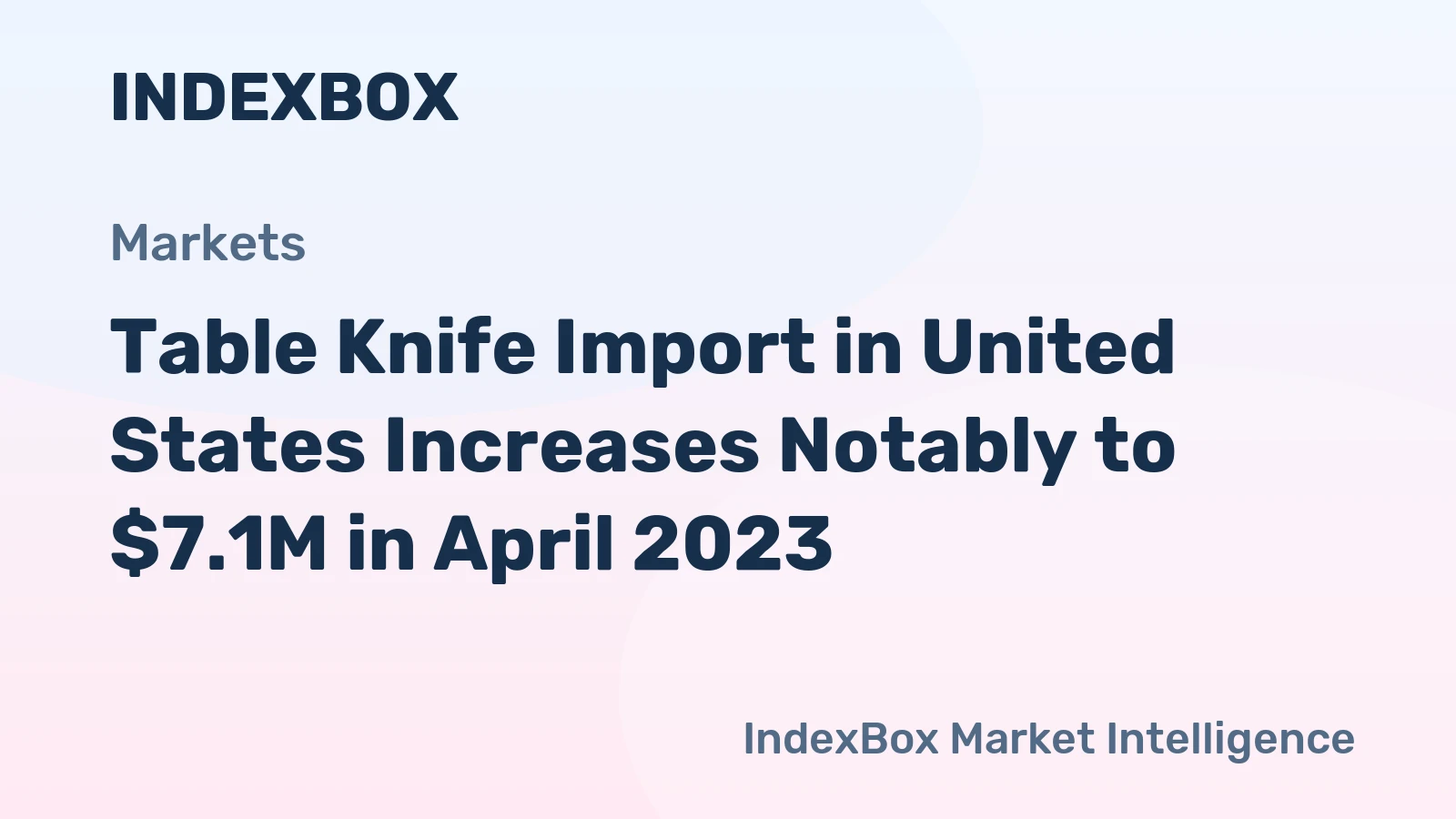 Table Knife Import in United States Increases Notably to $7.1M in April 2023