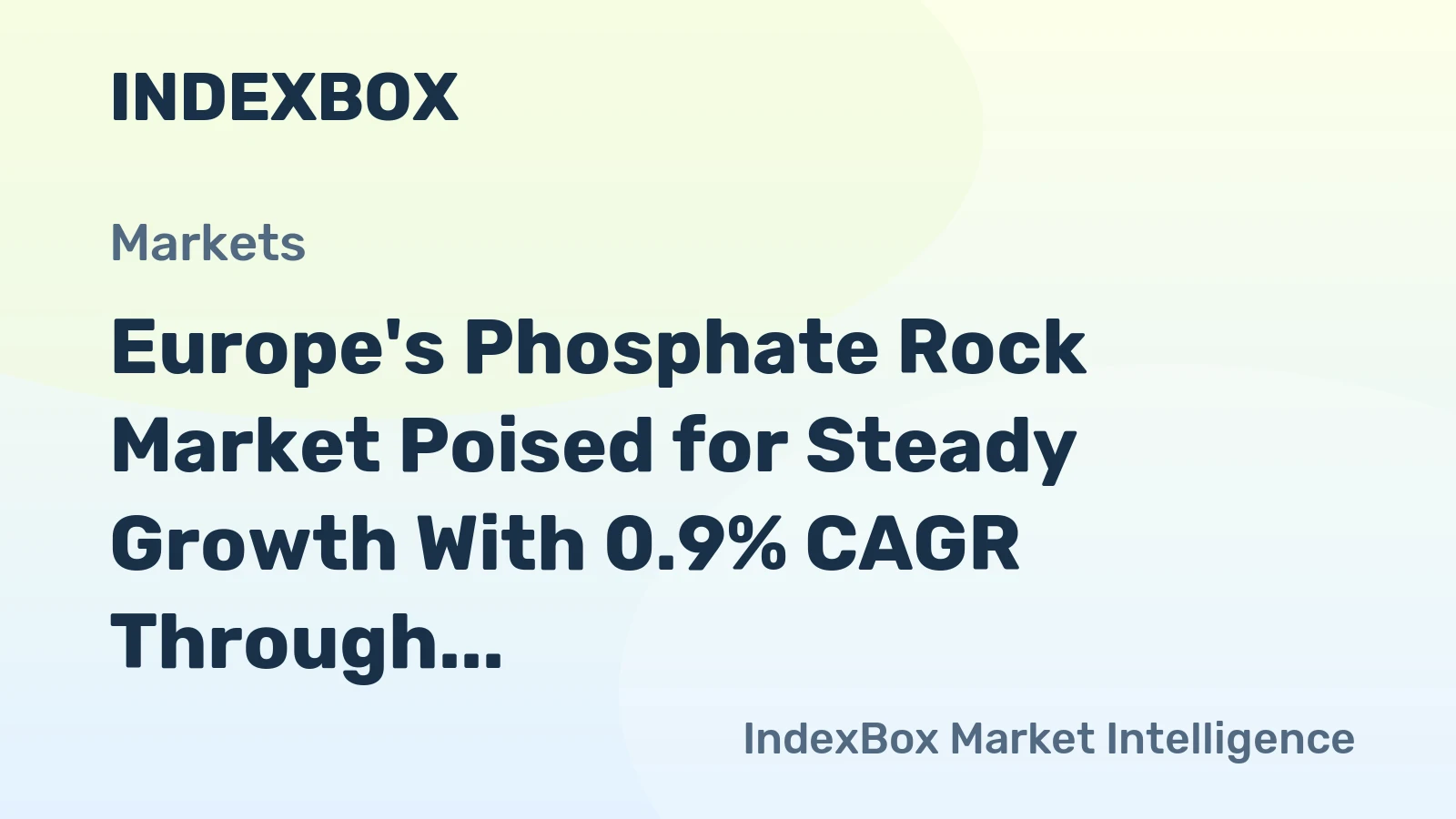 Europe's Phosphate Rock Market Poised for Steady Growth With 0.9% CAGR Through 2035