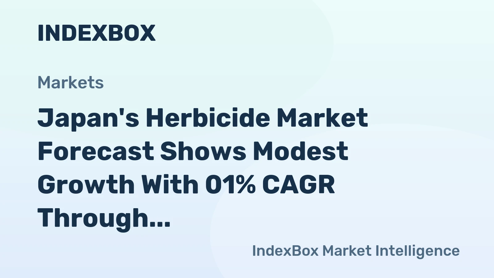 Japan's Herbicide Market Forecast Shows Modest Growth With 01% CAGR Through 2035
