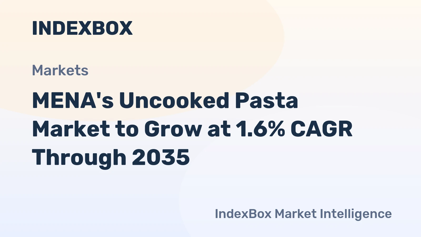 MENA's Uncooked Pasta Market to Grow at 1.6% CAGR Through 2035