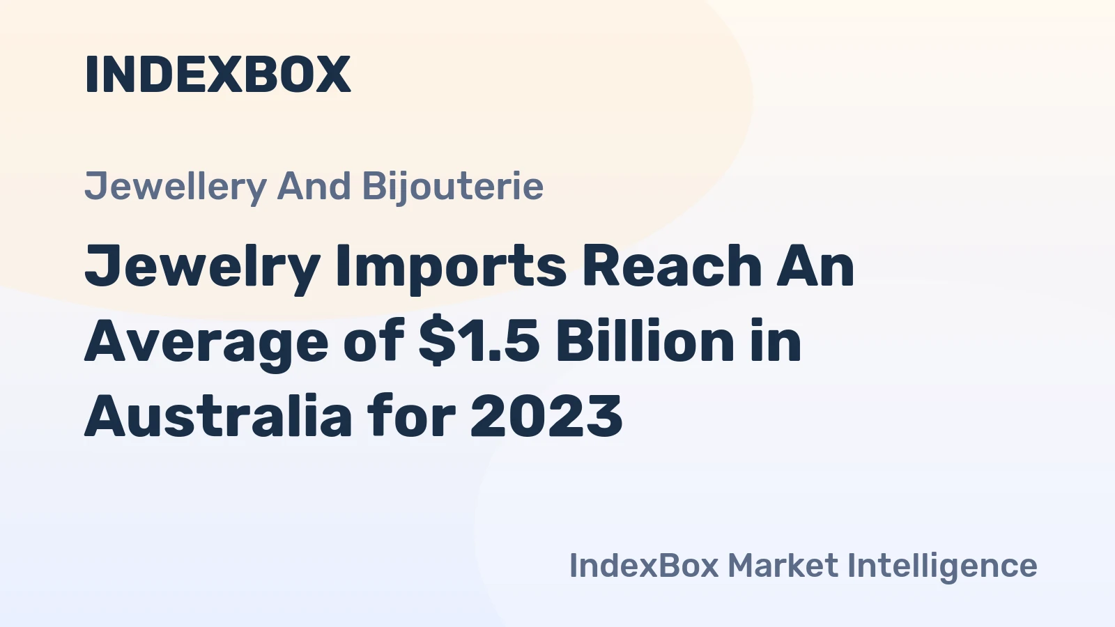 Jewelry Imports Reach An Average of $1.5 Billion in Australia for 2023