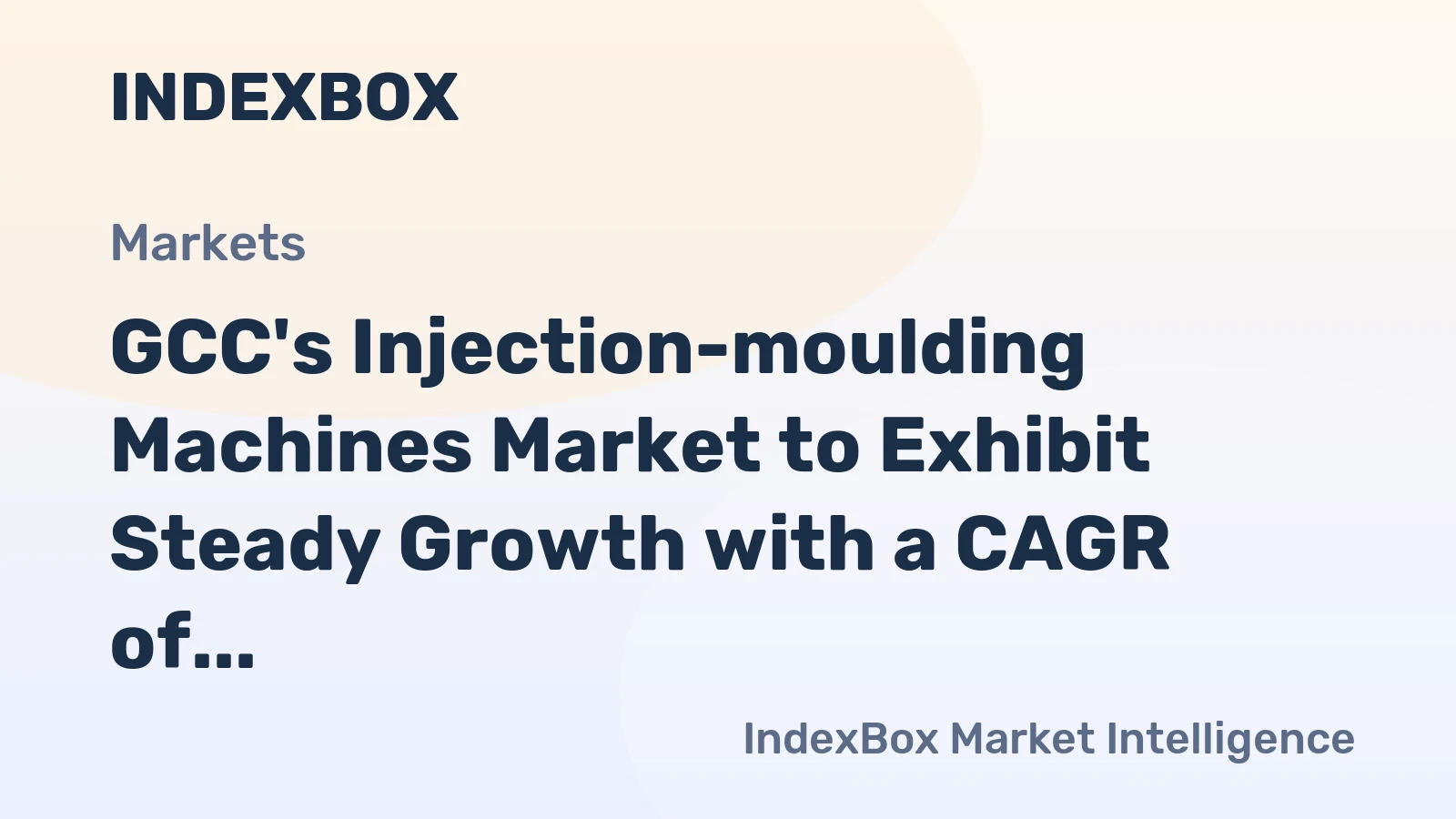 GCC's Injection-moulding Machines Market to Exhibit Steady Growth with a CAGR of +2.4% from 2024 to 2035
