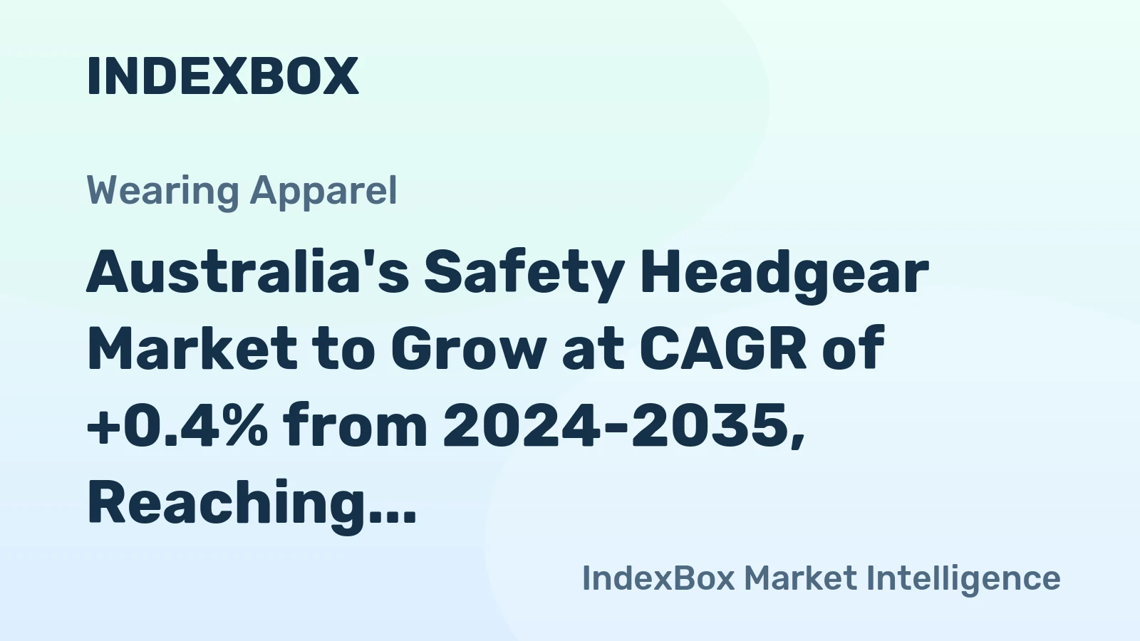 Australia's Safety Headgear Market to Grow at CAGR of +0.4% from 2024-2035, Reaching 2.7M Units by 2035