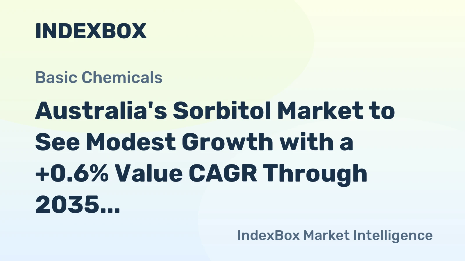 Australia's Sorbitol Market to See Modest Growth with a +0.6% Value CAGR Through 2035