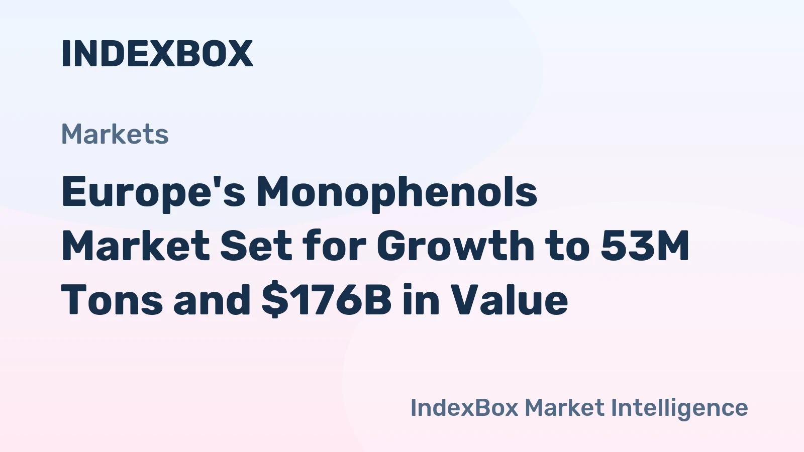 Europe's Monophenols Market Set for Growth to 53M Tons and $176B in Value