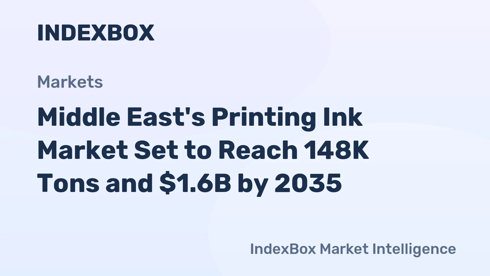 Middle East's Printing Ink Market Set to Reach 148K Tons and $1.6B by 2035