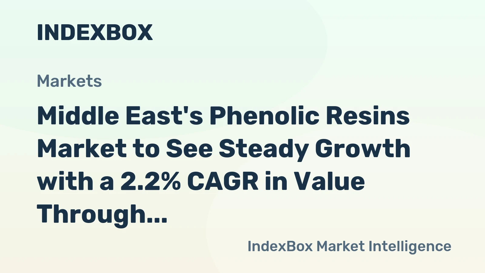 Middle East's Phenolic Resins Market to See Steady Growth with a 2.2% CAGR in Value Through 2035