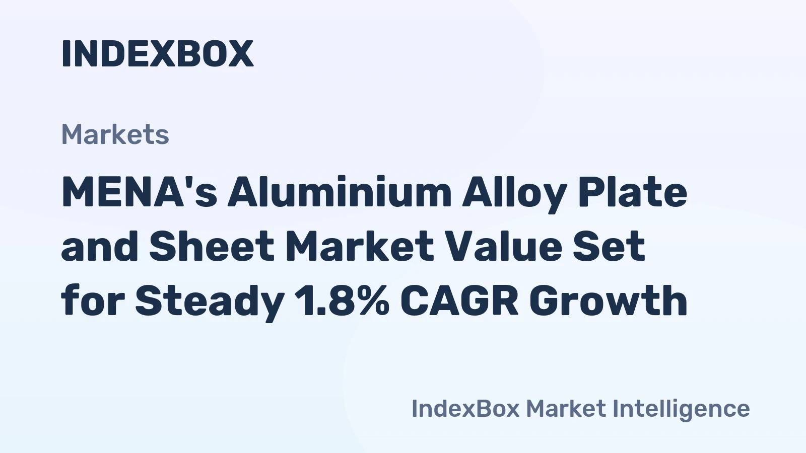 MENA's Aluminium Alloy Plate and Sheet Market Value Set for Steady 1.8% CAGR Growth