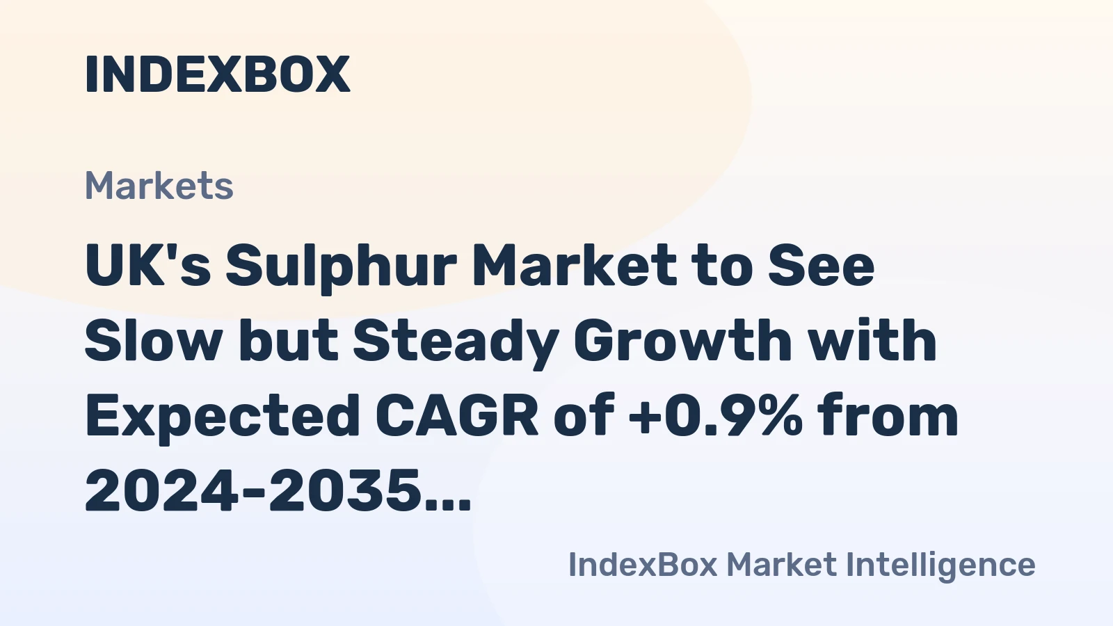 UK's Sulphur Market to See Slow but Steady Growth with Expected CAGR of +0.9% from 2024-2035
