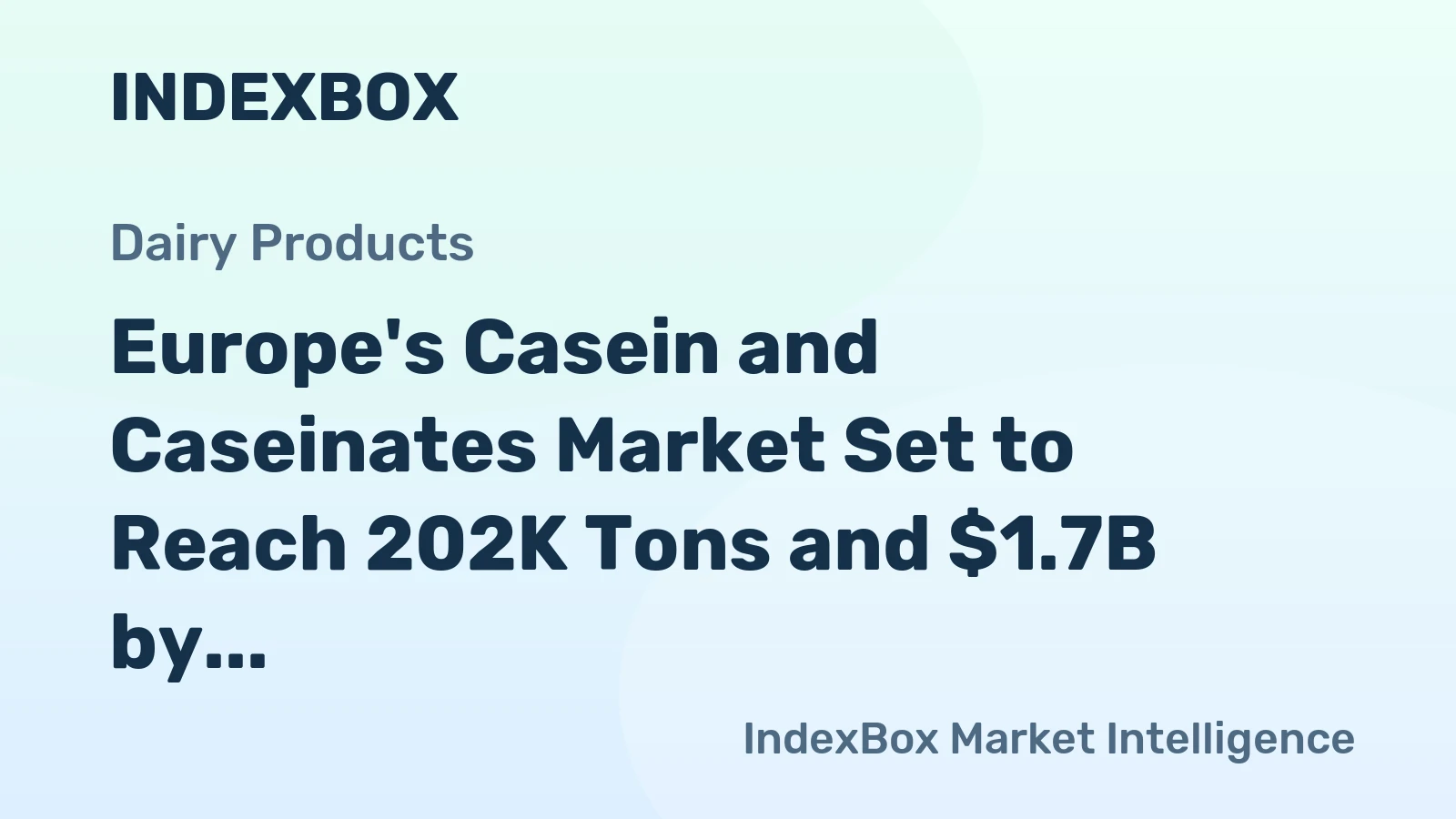 Europe's Casein and Caseinates Market Set to Reach 202K Tons and $1.7B by 2035