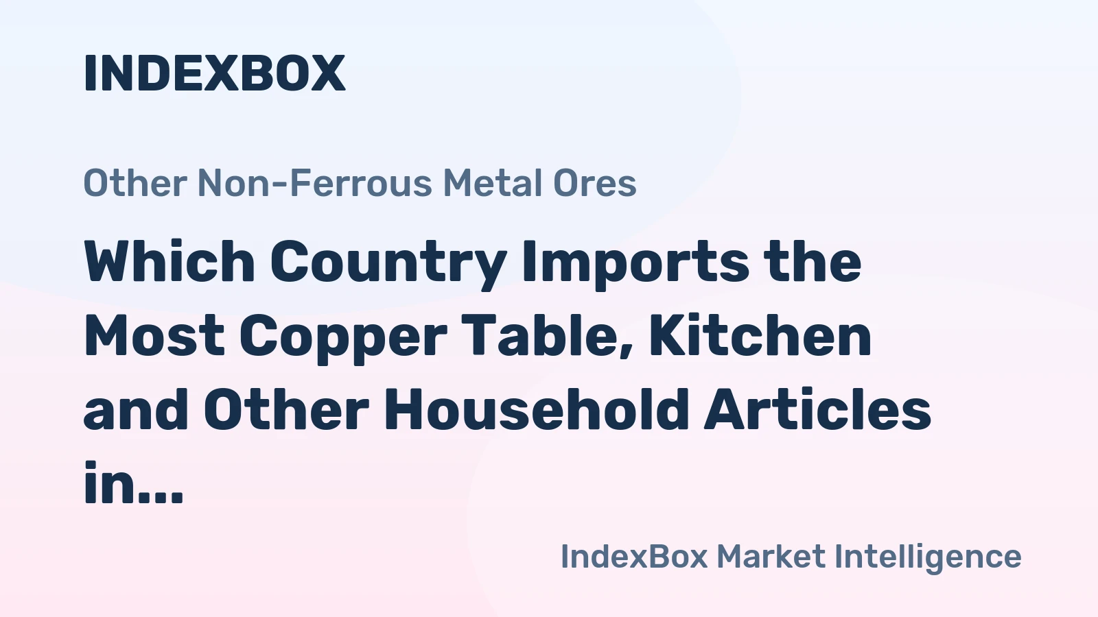 Which Country Imports the Most Copper Table, Kitchen and Other Household Articles in the World?
