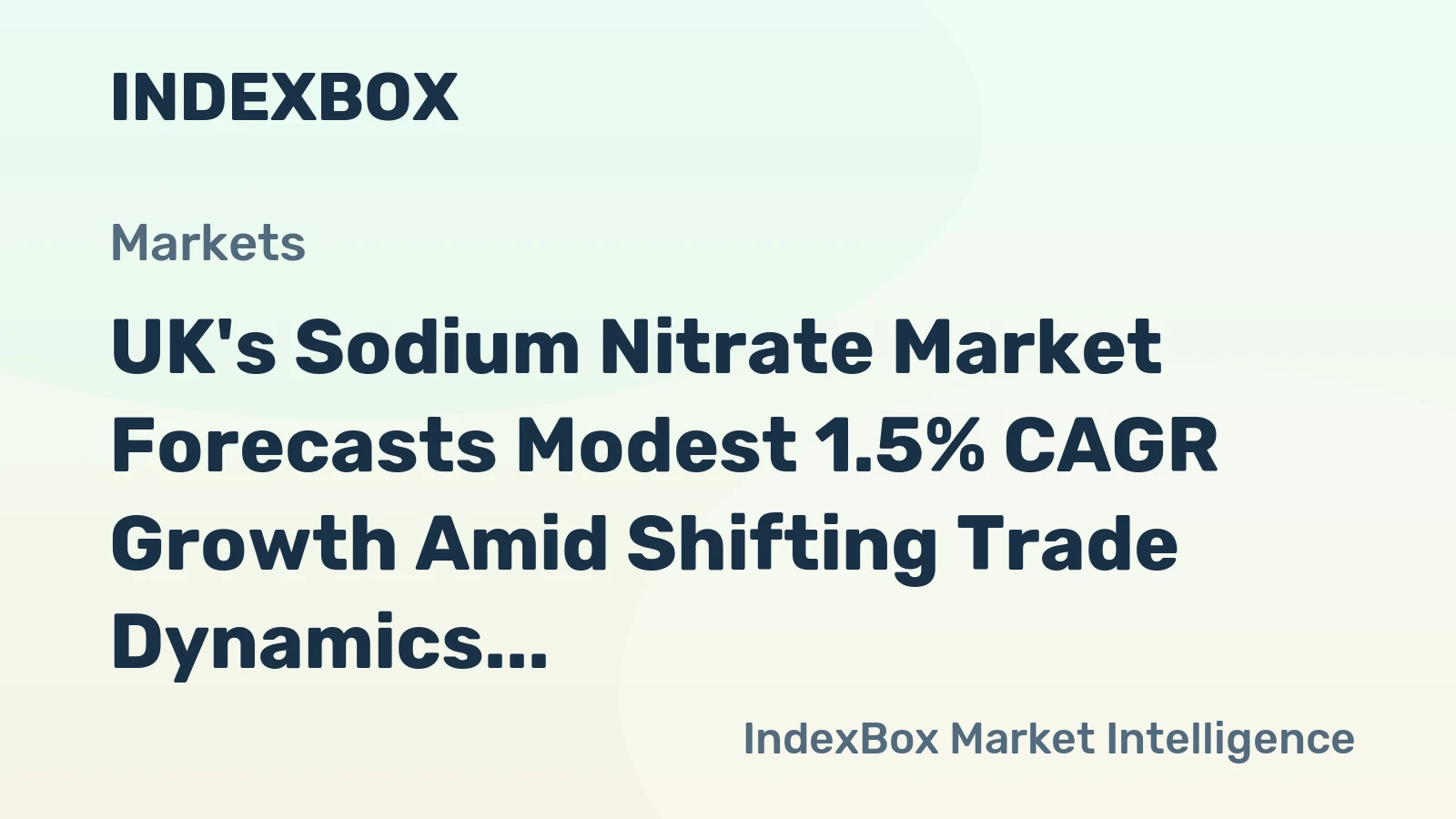 UK's Sodium Nitrate Market Forecasts Modest 1.5% CAGR Growth Amid Shifting Trade Dynamics