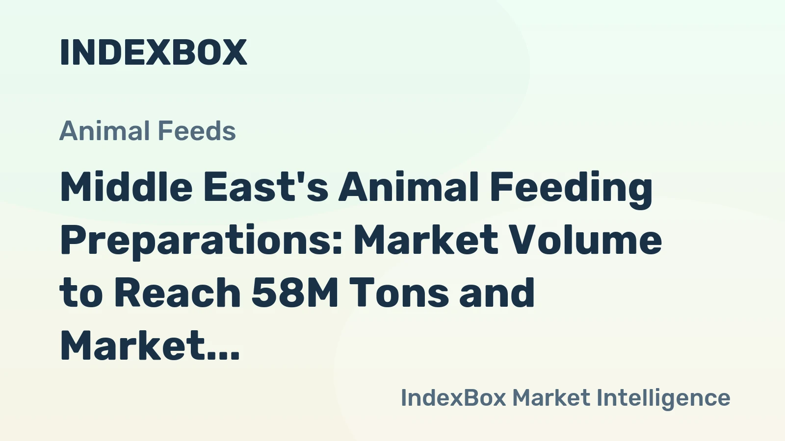 Middle East's Animal Feeding Preparations: Market Volume to Reach 58M Tons and Market Value to Hit $63B by 2035