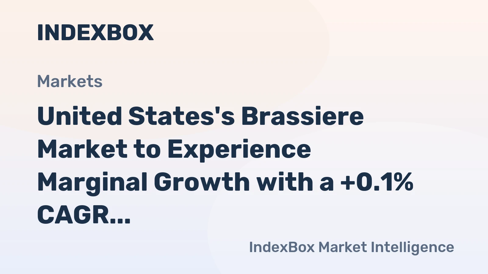 United States's Brassiere Market to Experience Marginal Growth with a +0.1% CAGR Over Next Decade