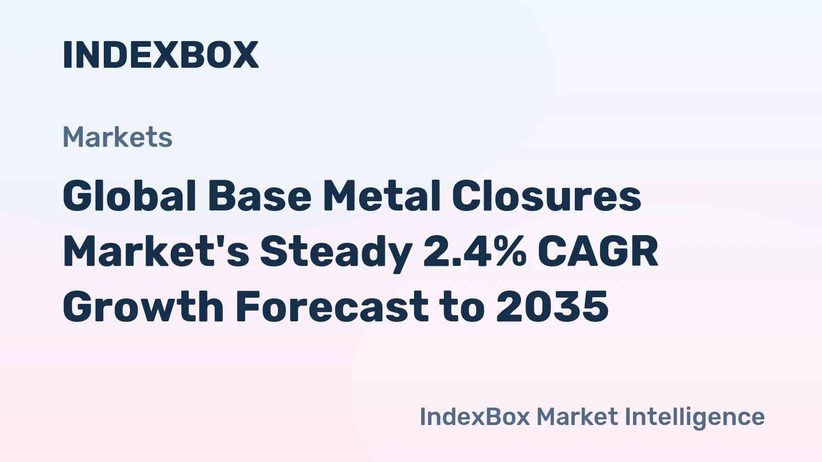 Global Base Metal Closures Market's Steady 2.4% CAGR Growth Forecast to 2035