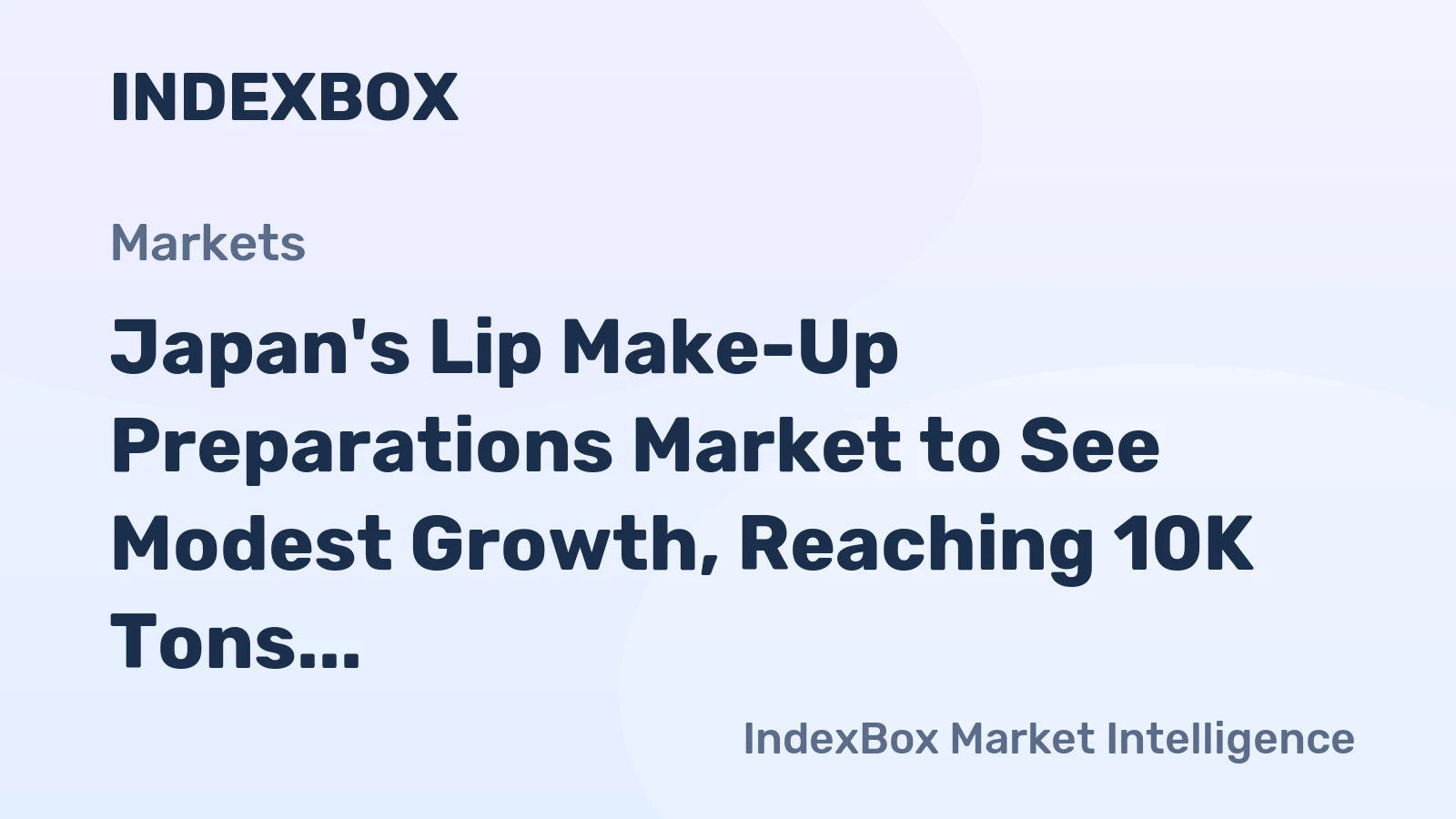 Japan's Lip Make-Up Preparations Market to See Modest Growth, Reaching 10K Tons and $1.4B by 2035