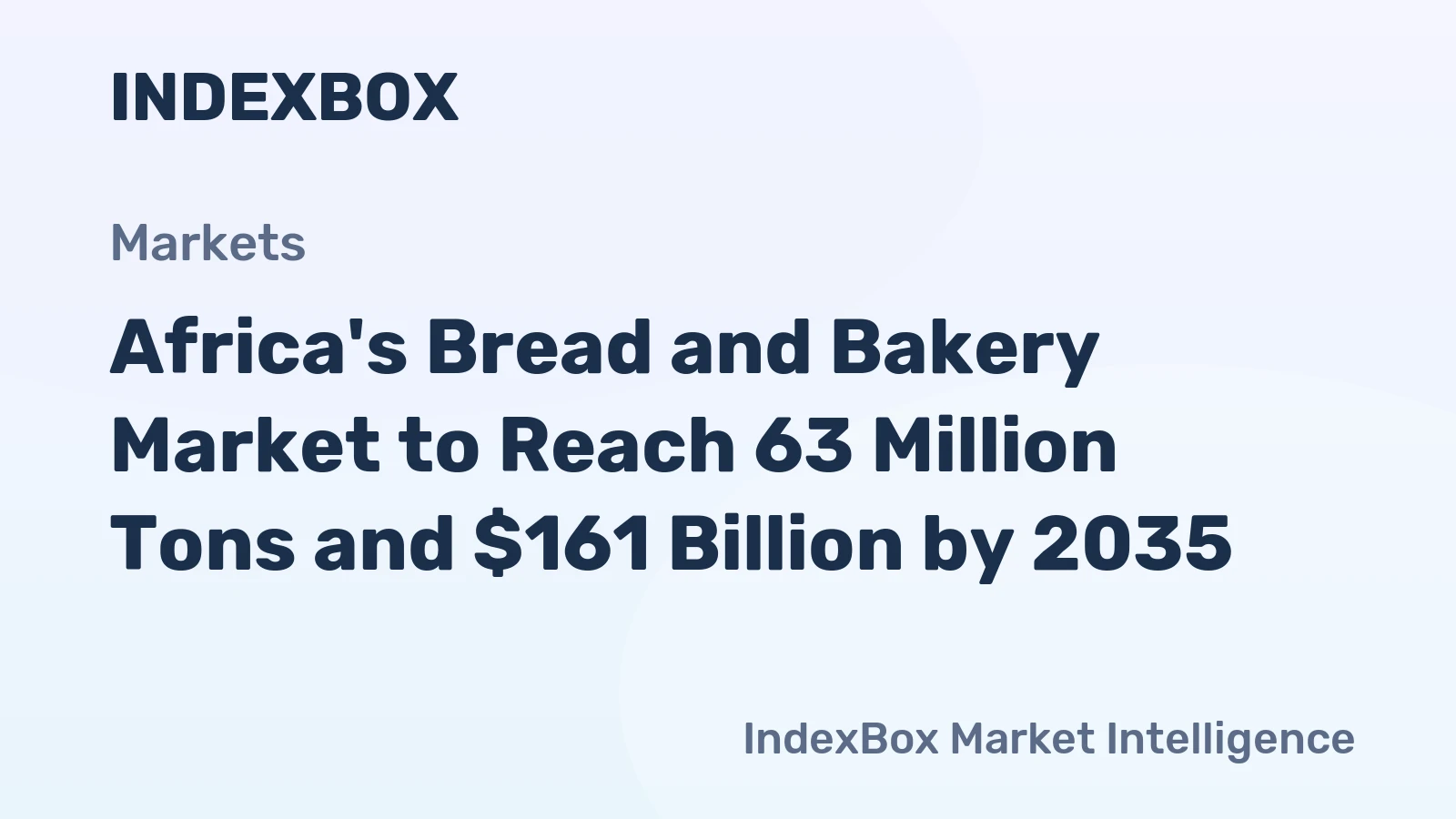 Africa's Bread and Bakery Market to Reach 63 Million Tons and $161 Billion by 2035