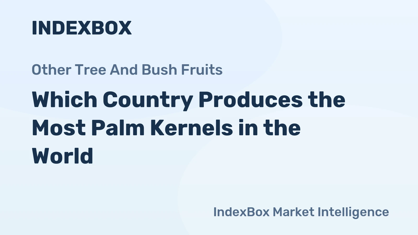 Which Country Produces the Most Palm Kernels in the World?