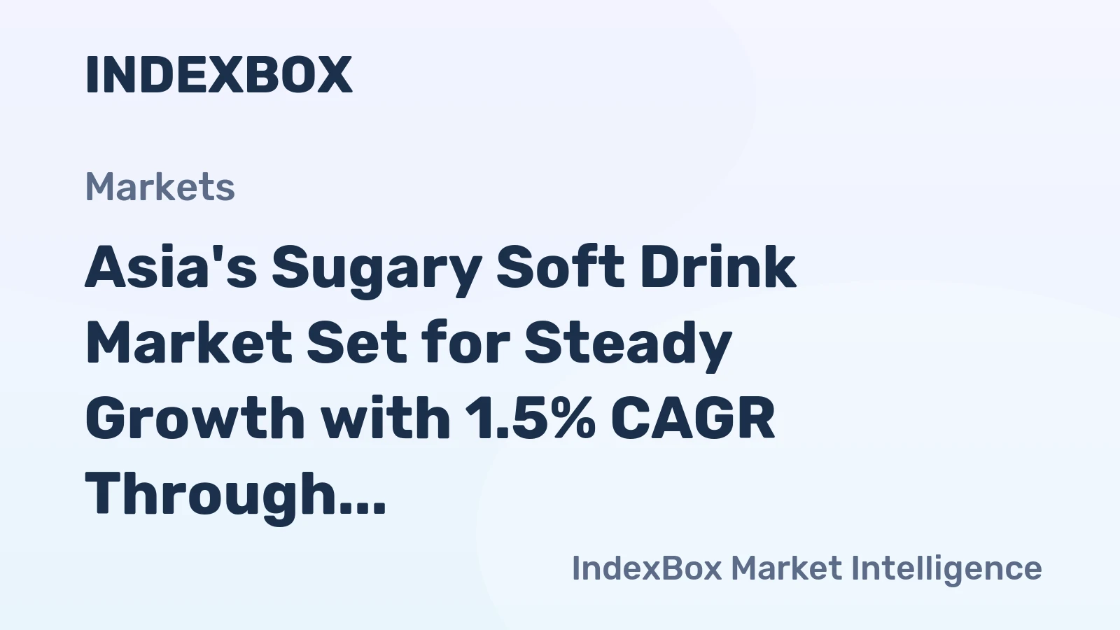 Asia's Sugary Soft Drink Market Set for Steady Growth with 1.5% CAGR Through 2035