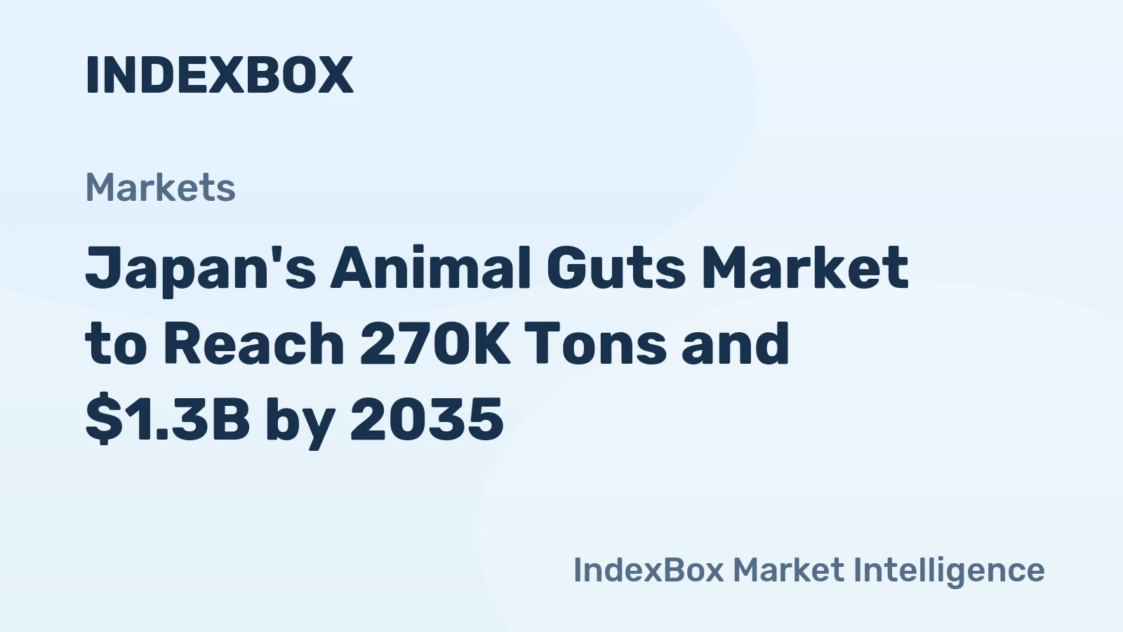 Japan's Animal Guts Market to Reach 270K Tons and $1.3B by 2035