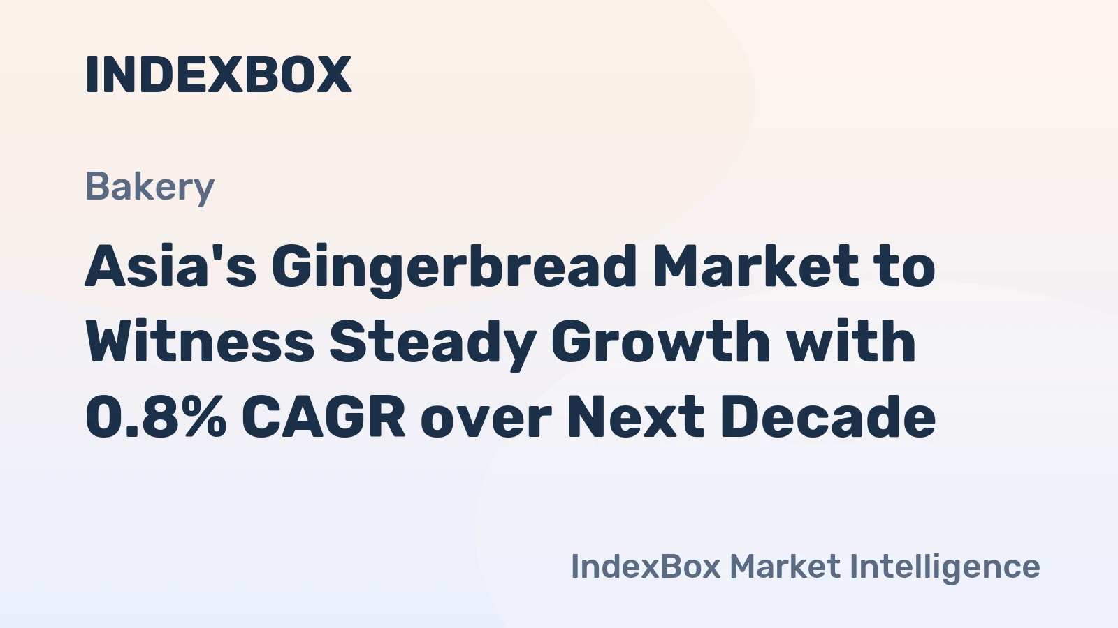 Asia's Gingerbread Market to Witness Steady Growth with 0.8% CAGR over Next Decade